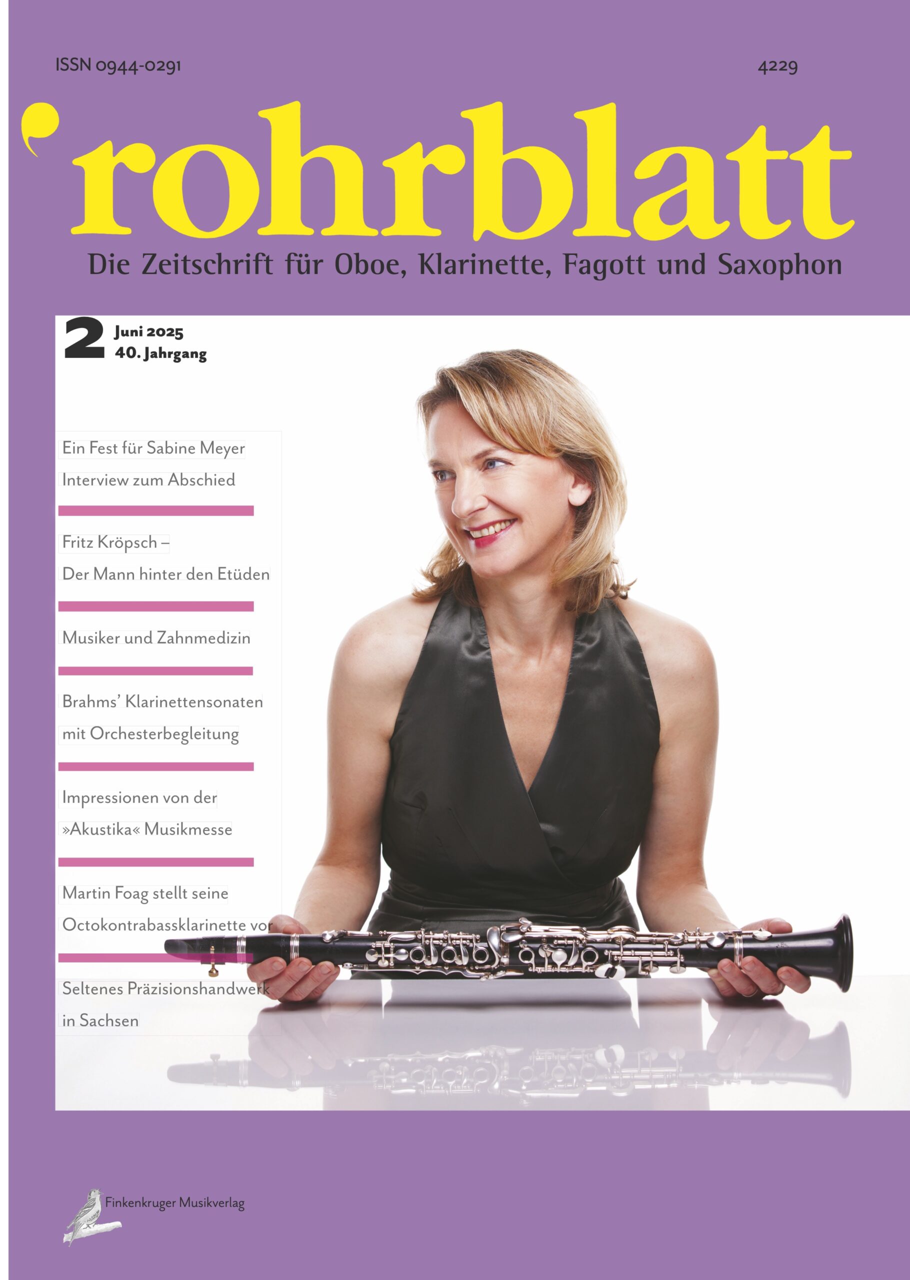 'rohrblatt – die Zeitschrift für Oboe, Klarinette, Saxophon und Fagott